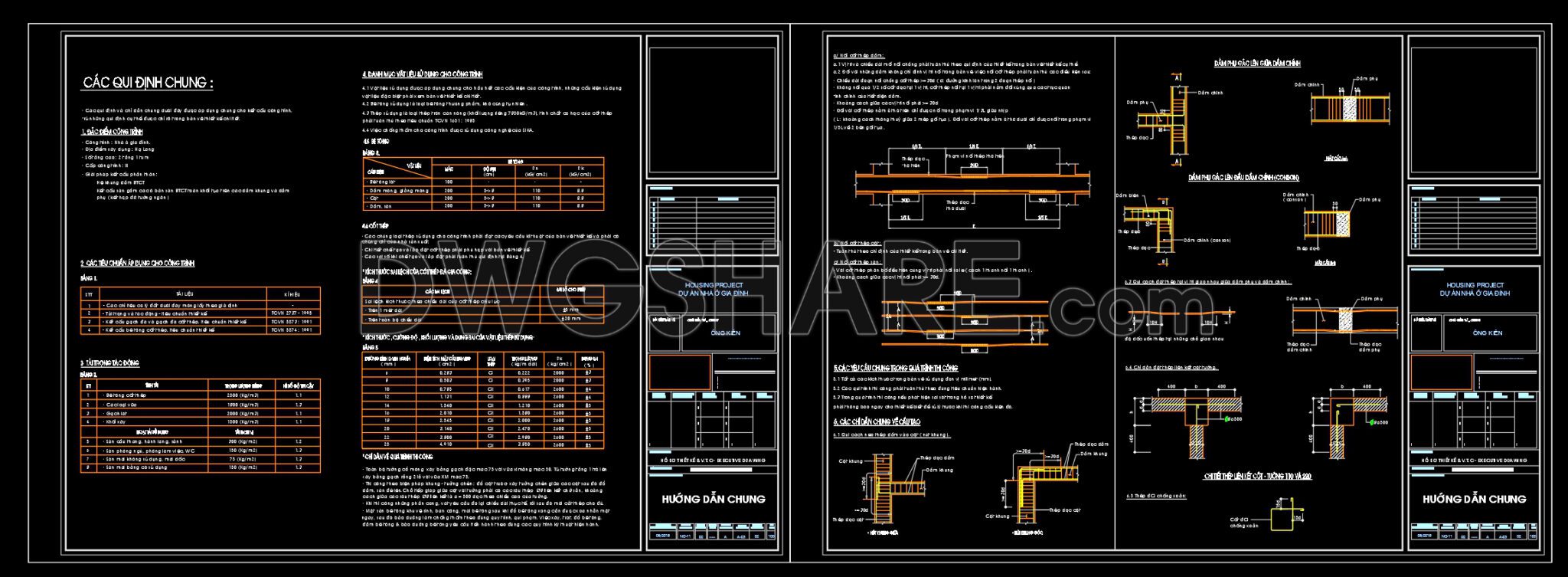 Structural Drawings Of 2-Story House A Complete Project 10.5x12m For ...