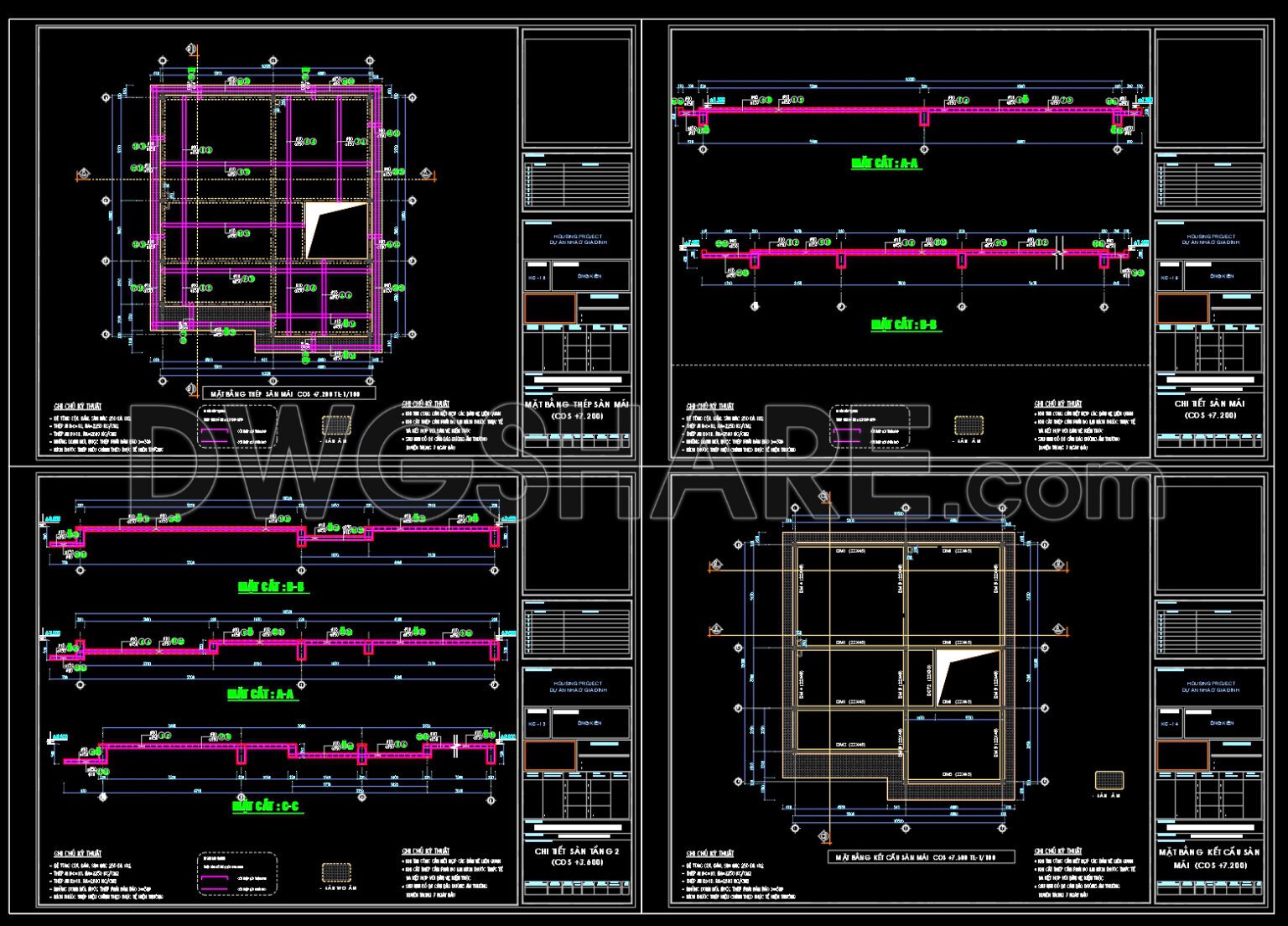 Structural Drawings Of 2-Story House A Complete Project 10.5x12m For ...