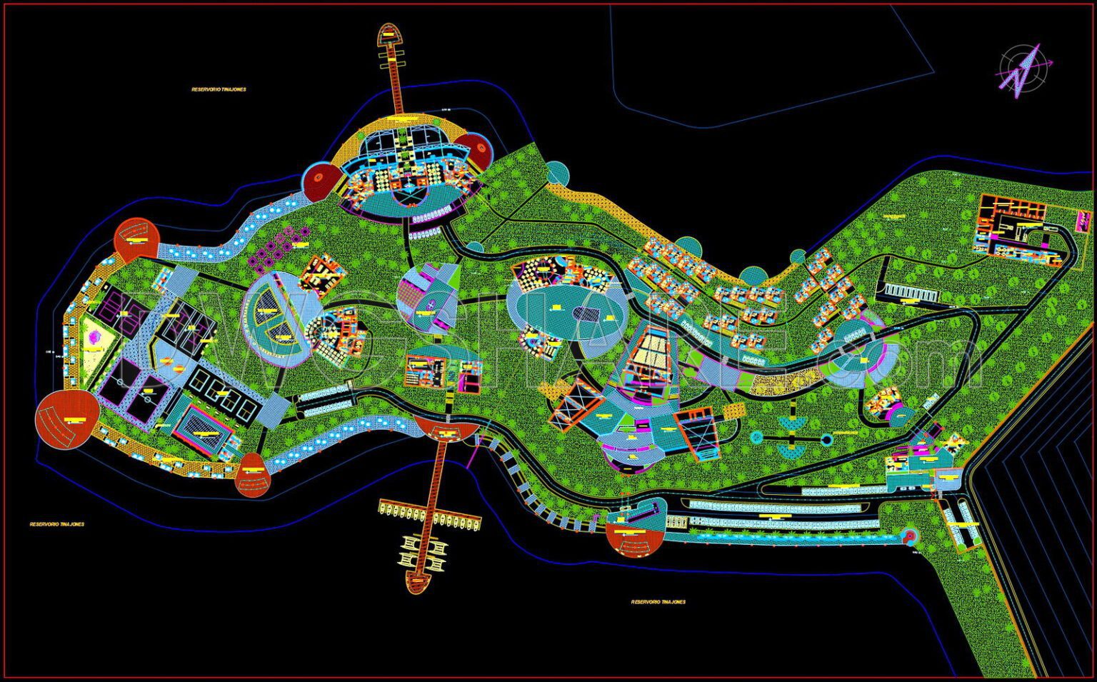 106.Autocad Drawings Of Holiday Village Settlement For Download