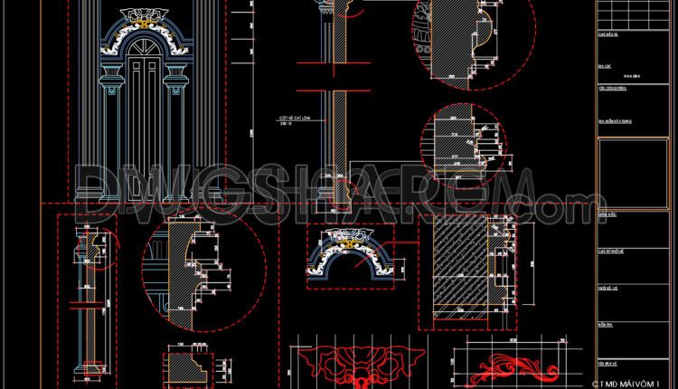 133.Classical Architectural details Blocks free download - Free Cad ...