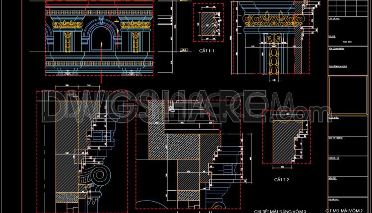 133.Classical Architectural details Blocks free download - Free Cad ...