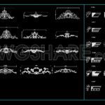 138.Detailed drawings of decorative patterns and moldings in CAD format ...