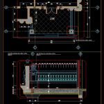 139.Detailed drawings of the three-level stair and balcony of the house ...