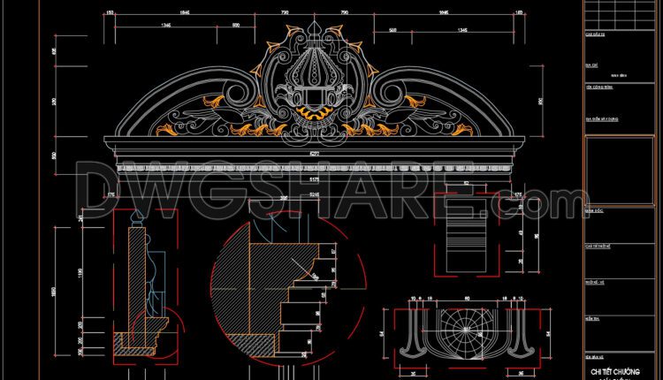 140.Detailed drawing of the foyer of the house in AutoCAD format - Free ...