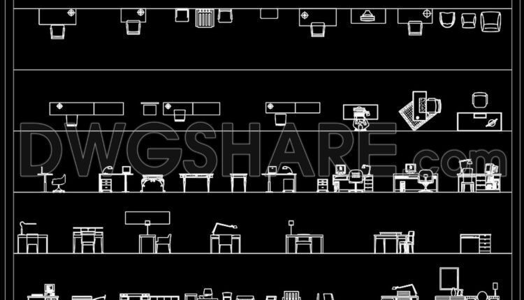 207.CAD Blocks Furniture for Living room - Free Cad Blocks, download ...