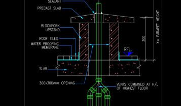 76.Typical Dry Gully Trap Details CAD Drawing DWG