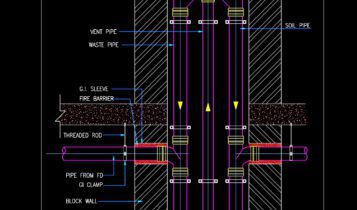72.Typical Section of Counter Top Wash Basin CAD Drawing DWG