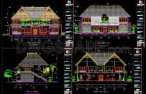 Modern House Plan AutoCAD File Free Download