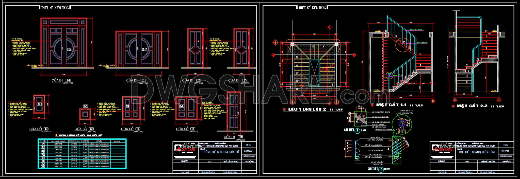 Drawings Of 4-Story House A Complete Project 3.6m x 21.1m For Download