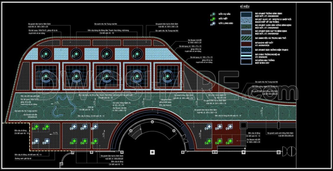 110.Autocad Drawings Of Landscaping for urban spaces For Download