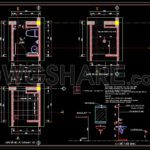 118.WC Layout Plan and elevations details AutoCAD drawing download (2 ...