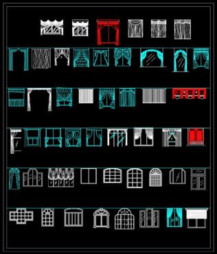 210.CAD Blocks Curtain for Living room, Bedroom