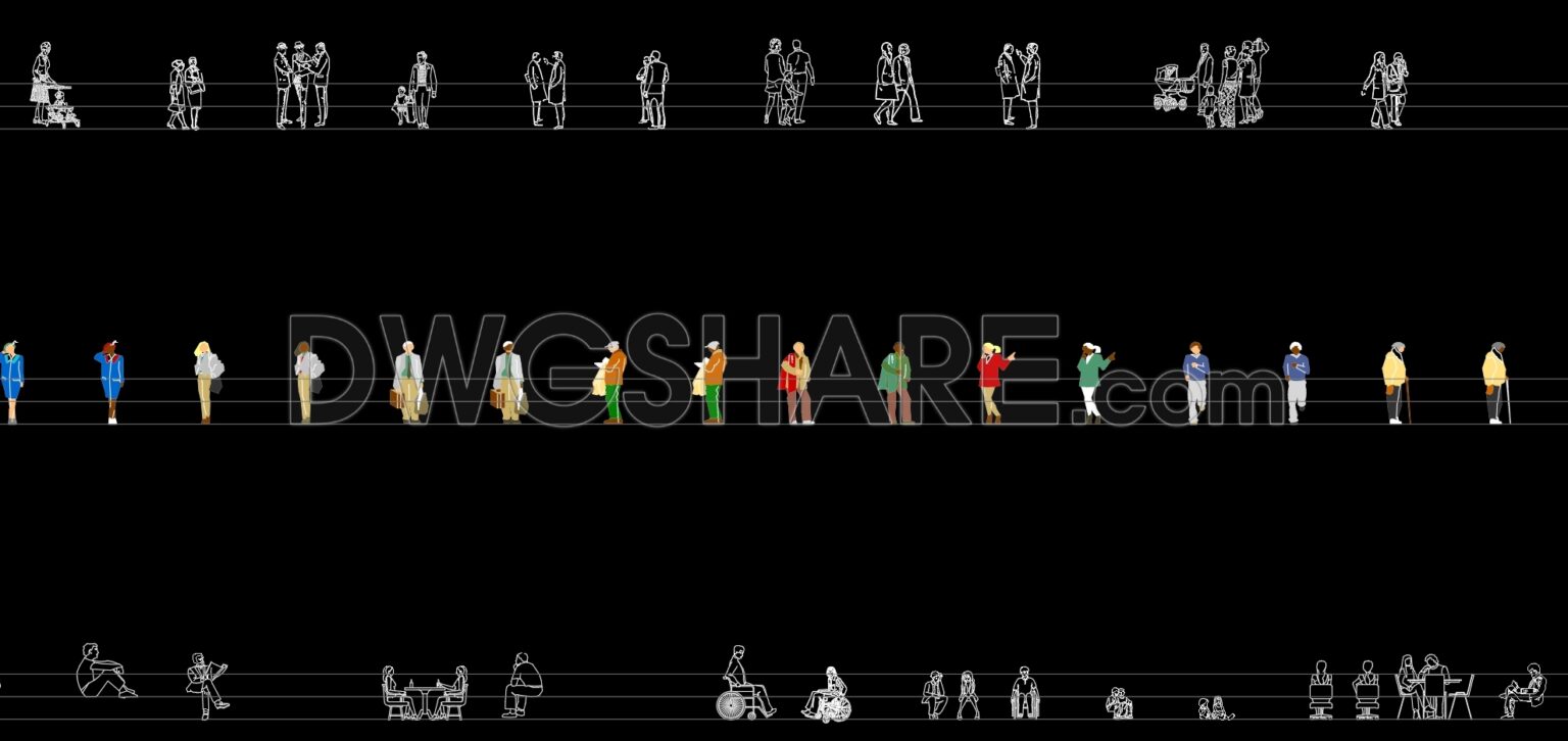 86.Autocad Drawings Of People Details For Download
