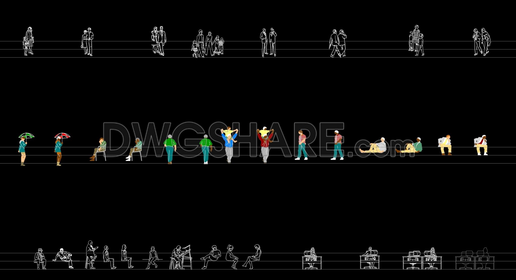 86.Autocad Drawings Of People Details For Download
