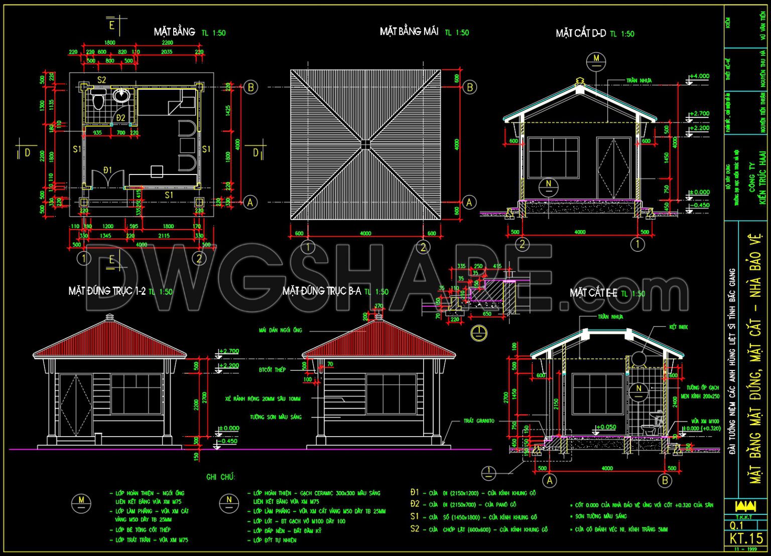 02.Autocad Drawings Of Guard house For Download