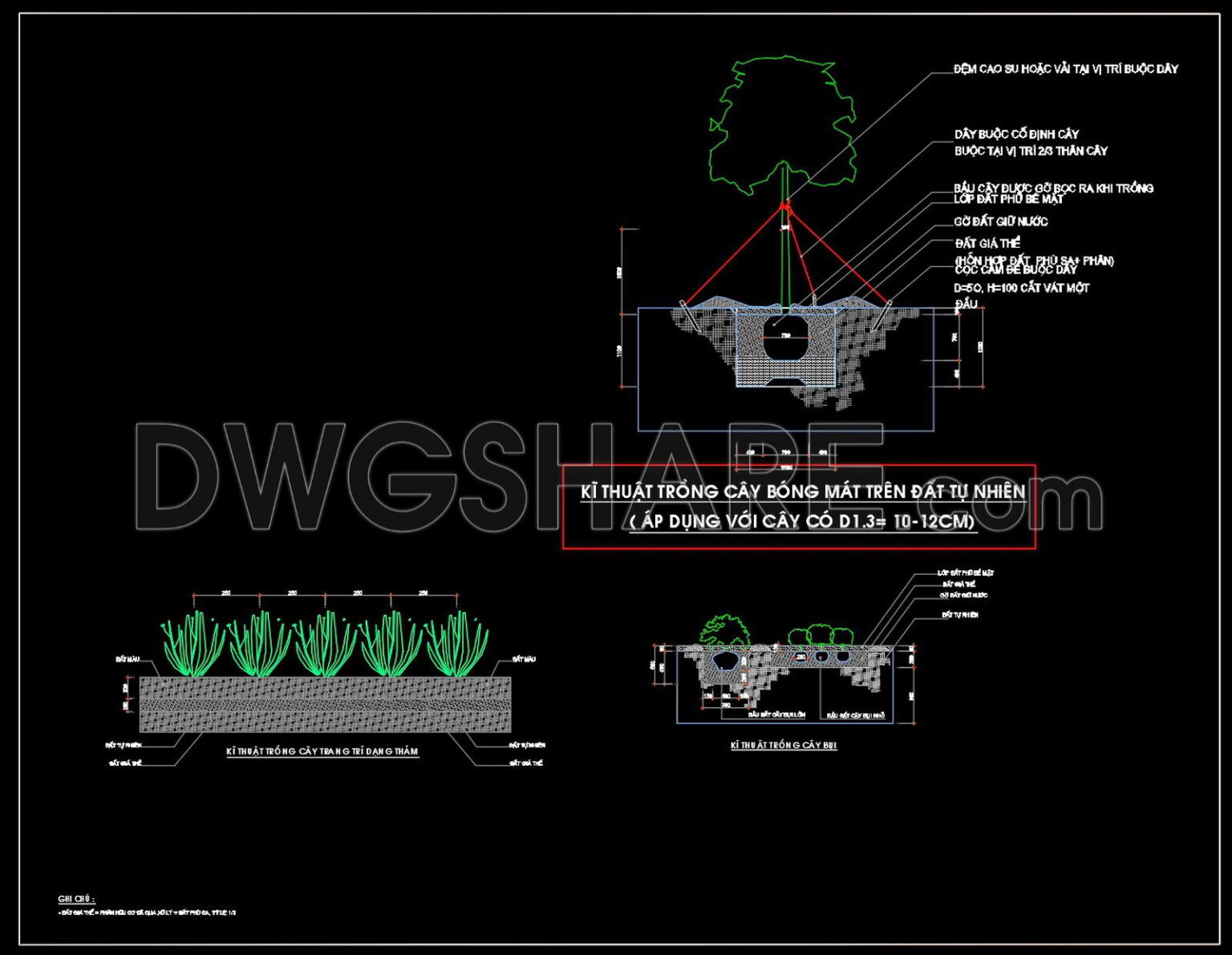 111.Autocad Drawings Of technical drawings for urban tree planting For ...