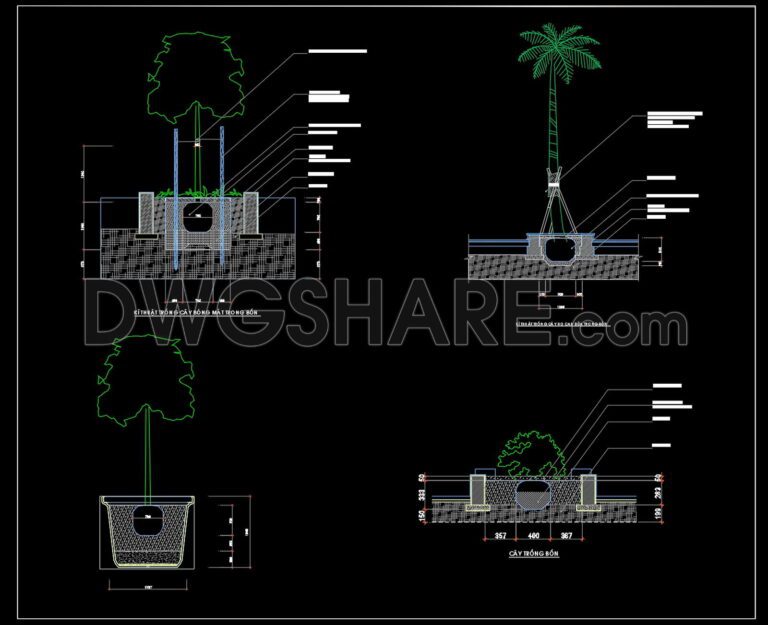 111.Autocad Drawings Of technical drawings for urban tree planting For ...
