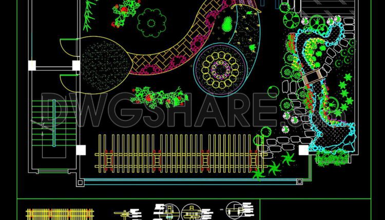 114.Free download of detailed Autocad drawings for garden design - Free ...