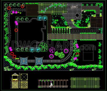 114.Free download of detailed Autocad drawings for garden design