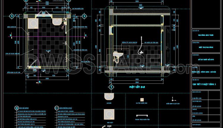 127.WC Layout Plan and elevations details AutoCAD drawing download ...