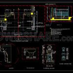 150.Detailed drawing of the foyer of the house in AutoCAD format - Free ...