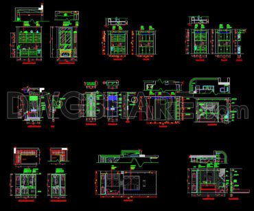 213.Display Cabinets Cad Blocks free download