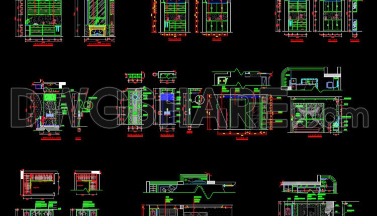 213.Display Cabinets Cad Blocks free download - Free Cad Blocks ...