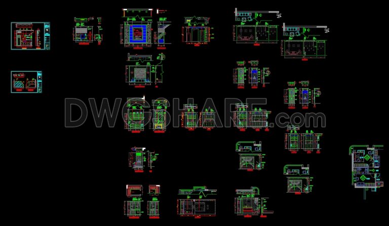213.Display Cabinets Cad Blocks free download