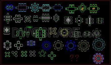Dining table Archives - Free Cad Blocks, download DWG models for ...