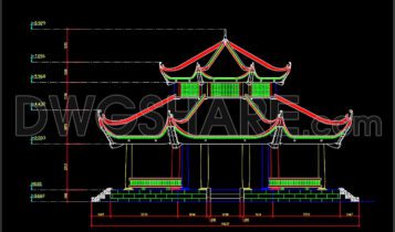 Pagoda Archives - Free Cad Blocks, download DWG models for architects ...