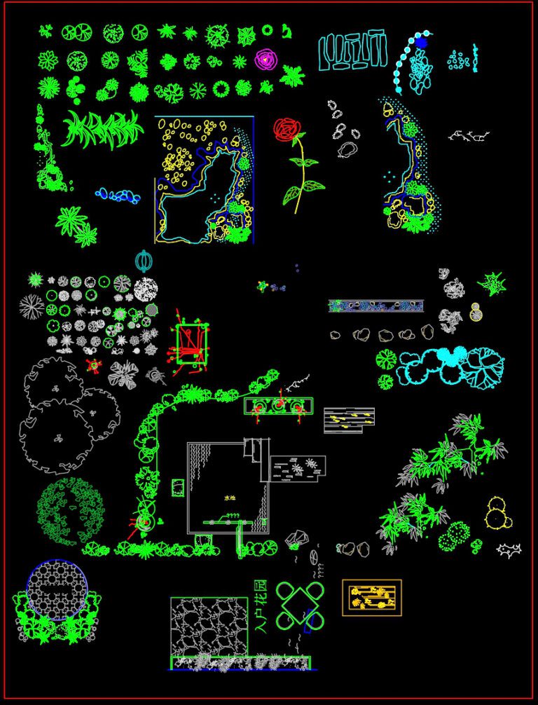 33.Autocad Drawings Of Trees, paving stones for the garden, outdoor ...