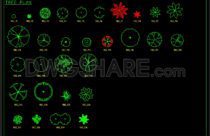 30.Trees AutoCAD blocks free download