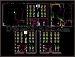 6. Autocad Drawings Of Public parking lot For Free Download