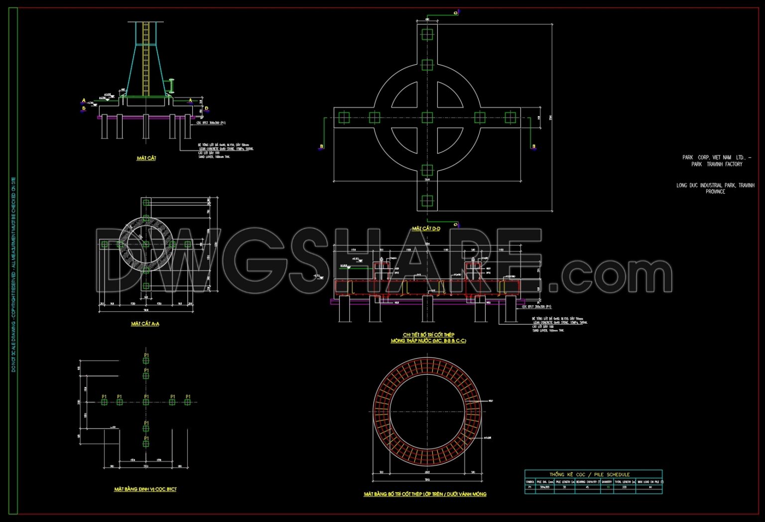 80.Autocad Drawings Of Water Tower Elevation And Foundation Structure ...