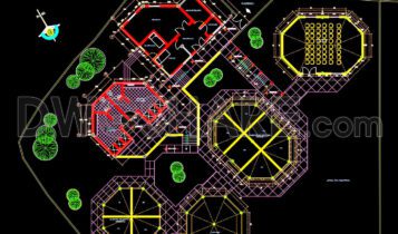 82.Autocad Drawings Of Compound Wall Layout And Details For Download