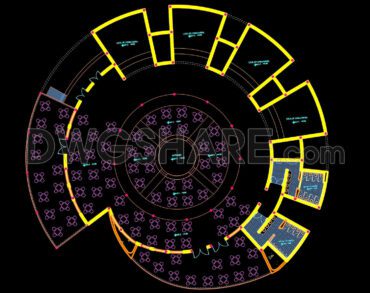 Autocad Drawings Of Cafeteria Centro Cultural Plan For Download