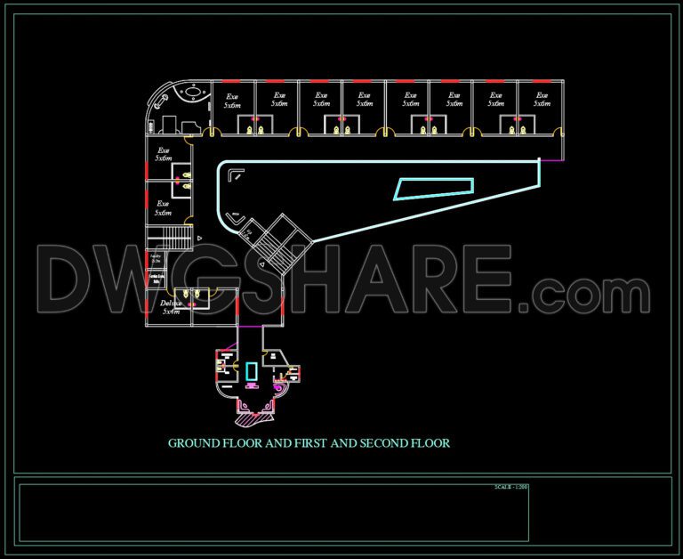 Autocad Drawings Of Three Star Hotel For Download