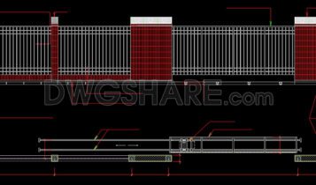 211. Free DWG Villa Courtyard Landscape Design & Planting Layout