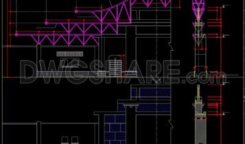 Building Approach Ramp Elevation AutoCAD File Free Download
