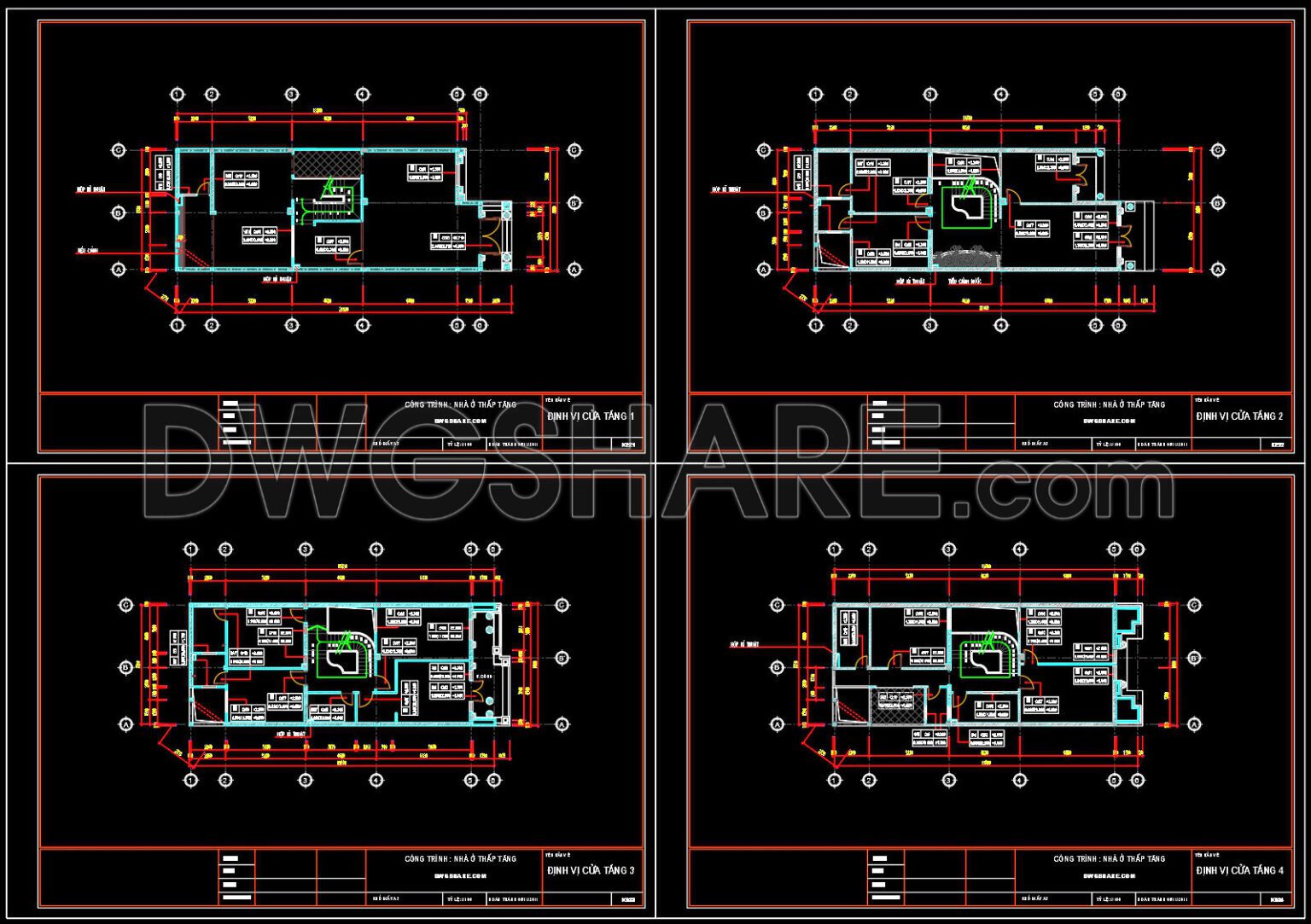 129.Autocad House Plan Free DWG Drawing Download 165m2