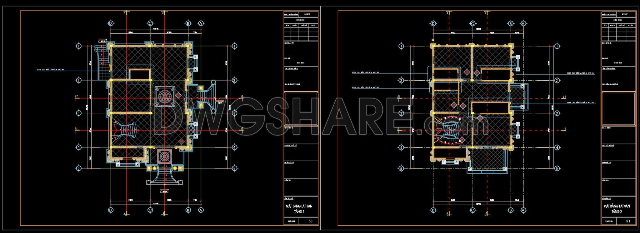 131.Autocad House Plan Free DWG Drawing Download 12.3m x 16.7m