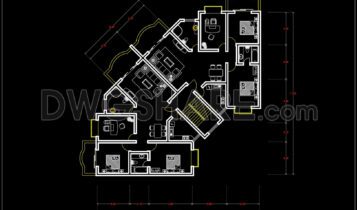 245. Free download sample apartment floor plan CAD drawings