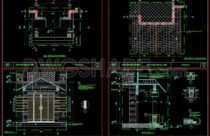 531. Free download of detailed CAD drawings for the curved gypsum ceiling structure in ...