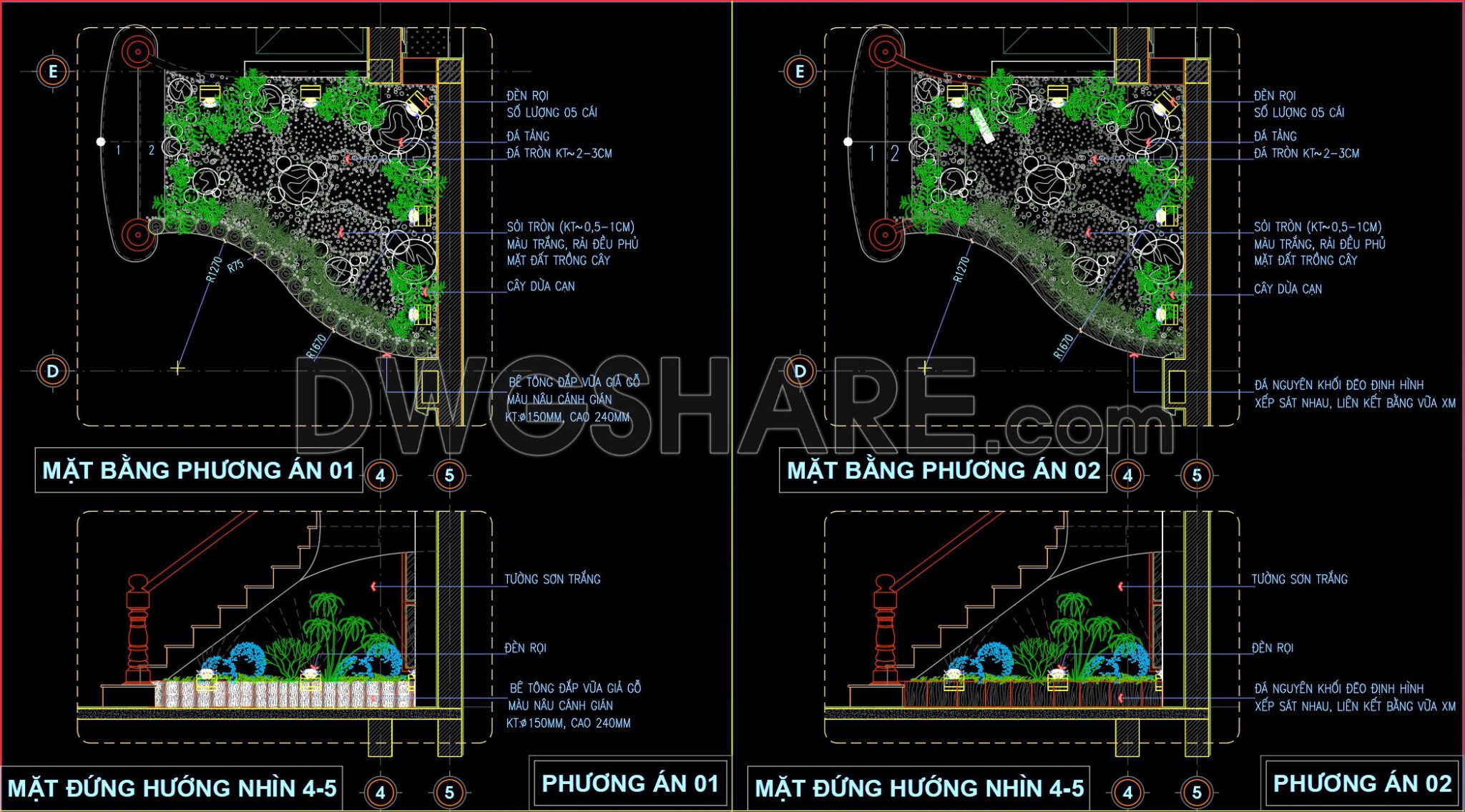 163.Detailed AutoCAD drawing of the miniature garden scene inside the ...