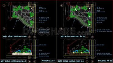 163.Detailed AutoCAD drawing of the miniature garden scene inside the ...