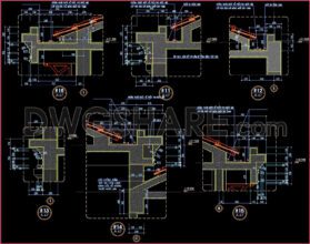 164.Autocad drawing of the roof gutter drainage detail available for ...