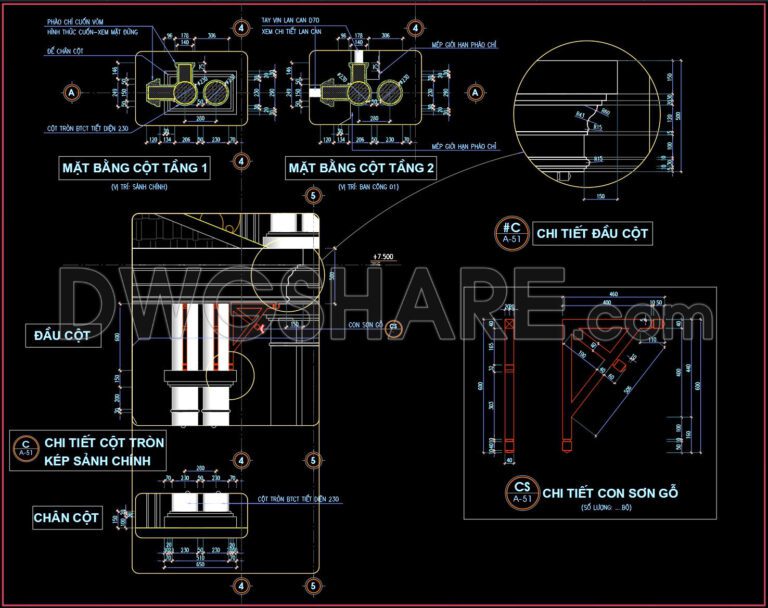 165.Autocad drawings of the detailed vertical face of a balcony ...