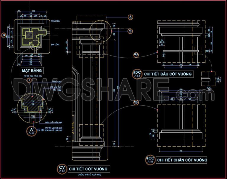 166.Autocad drawings of the detailed vertical face of a balcony ...