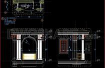237. Detailed architectural CAD drawings of balconies and columns
