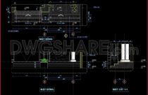 79.Autocad Drawings Of Pile Cap Layout and Sections Details For Download